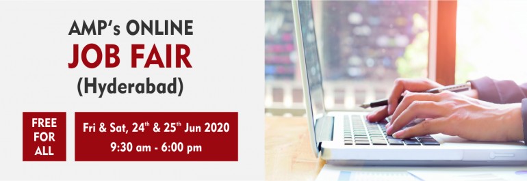 AMP is organising a Free Online Job Fair in Hyderabad